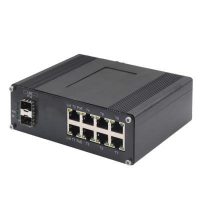 중국 8-포트 10/100/1000Base-T PoE+와 2-포트 1000Base-X SFP, 산업용 L2+ 등급의 관리 이더넷 스위치 판매용