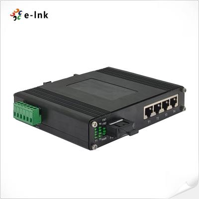 China Industrielle 4-Port + 1-Port BASE-X Gigabit PoE Ethernet-Schalter (maximal 100 W) zu verkaufen