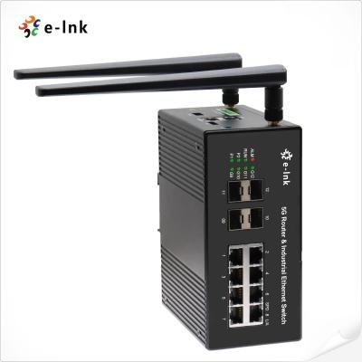 中国 5Gルーター&インダストリアルイーサネット 1000M スイッチ 8*1000M RJ45+ 4*1.25G SFP+ 1*5G アップリンク 販売のため