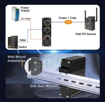 中国 ミニ産業用ギガビットイーサネットPDスイッチ、Type-C出力付き 販売のため