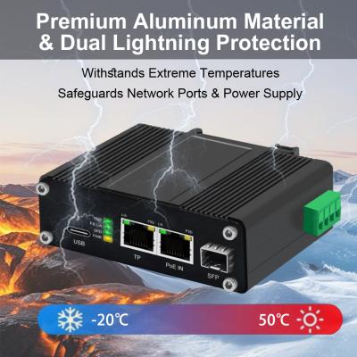 中国 ミニ産業用ギガビットイーサネットPDスイッチ、Type-C出力付き 販売のため