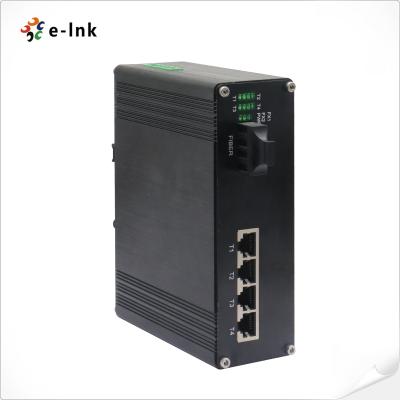 중국 산업용 4-포트 10/100TX 802.3at PoE + 1-포트 100BASE-FX 이더넷 스위치 판매용