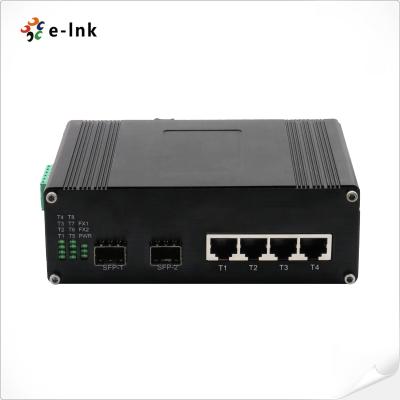 중국 산업용 802.3at PoE 이더넷 스위치 4포트 10/100/1000T+ 2포트 1000X 판매용