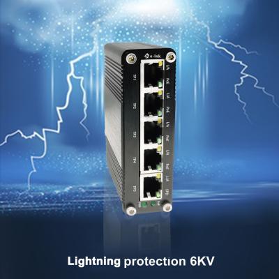 China Mini Industrial PoE Ethernet Switch con 4 puertos 10/100TX 802.3at PoE + 1 puerto 100TX en venta