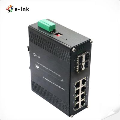 中国 インダストリアル L2+ 8-ポート 10/100/1000T + 4-ポート 1000X SFP マネージド イーサネット スイッチ 販売のため