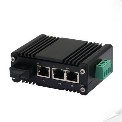 중국 미니 산업용 3-포트 10/100/1000T + 1-포트 1000X SC 기가비트 이더넷 스위치 판매용