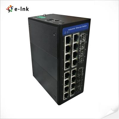 China Switch Ethernet Gestionado de Alta Densidad 1000M 16xRJ45 + 8xSFP Fibra Montaje en Carril DIN en venta