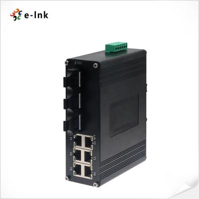 중국 산업용 6+3 포트 10/100M 패스트 이더넷 RJ45 스위치 - 광섬유 DIN 레일 판매용