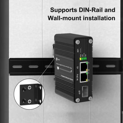 Китай Промышленный USB-C PD Ethernet Switch Gigabit PoE с питанием от DIN-рейки для компактных пространств продается