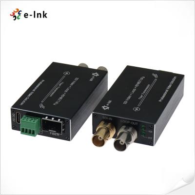 China Mini HD SDI Fiber Extender Converter with SFP Transceiver Tally RS485 for sale