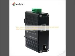 미니 산업용 100/1000BASE-X SFP에서 10/100/1000BASE-T 30W PoE+ 미디어 변환기