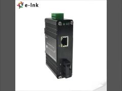 Mini Industrial 10/100Base-T a 100Base-FX Media Converter con ingresso di potenza di blocco terminale da 12 a 48VDC