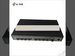 Ports SFP 8x100M + port SFP 1x1000M / port TP (Combo) en liaison montante avec le commutateur de fibre optique géré