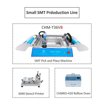 China CHMT36VA CHMT36VB 58 Feeders Benchtop SMT Pick And Place Machine Double Sided for sale