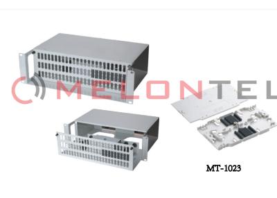 China El puerto del panel de remiendo de la fibra óptica de la alta capacidad 3U 72 proporciona el dispositivo de la fusión y del almacenamiento en venta