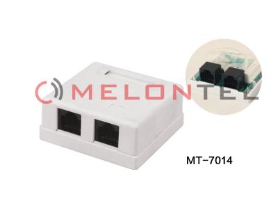 中国 UTP/STPのタイプが付いているデュアル ポートのジャックRJ45の壁コンセントの表面の台紙箱 販売のため