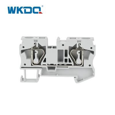 中国 Nylon Panel Spring Screw Cage Terminal Block Mounted Feed Through Electric Din Rail 販売のため