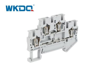 中国 Din Rail Push In Terminal Blocks Spring Connection 16AWG 販売のため
