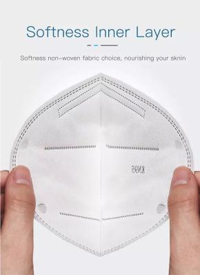 Cina NB2834 3 maschera del respiratore della piega FFP2, respiratori protettivi eliminabili bianchi KN95 in vendita