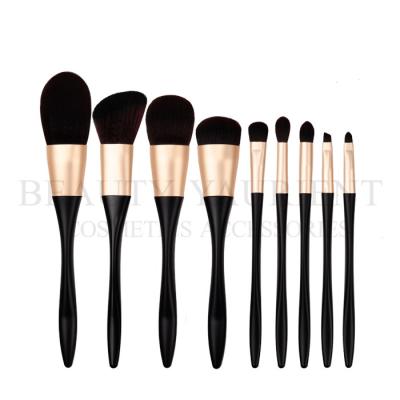 Cina Set di pennelli di trucco del fronte pieno ISO14000 con Matte Gold Color Aluminum Ferrule in vendita
