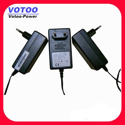 China De EU stopt 12V 24W 36W kabeltelevisie-Machtsadapter met 5.5mm 2.5mm gelijkstroom Schakelaar Te koop