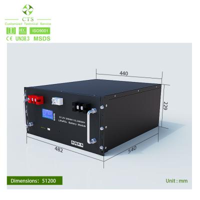 중국 태양계를 위한 48v 100ah 200ah Lifepo4 서버 선반 건전지 5kwh 10kwh 24v 판매용