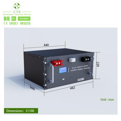 중국 홈 스토리지를 위한 태양 Lifepo4 래키드 리튬 이온 전지 24v 48v 100ah 200ah 5 kw 10 kw 판매용