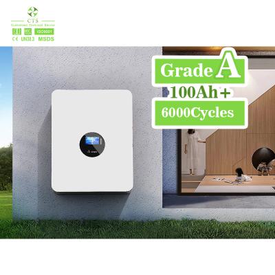 China Bateria de armazenamento de energia personalizada de 48V 100Ah 200Ah Bateria recarregável de energia de parede Bateria de íons de lítio 5kWh 10kWh para backup de energia doméstica à venda