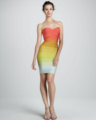 Cina Multi vestito attraente dalla fasciatura di colore, vestito dall'involucro di Bodycon per la festa in vendita