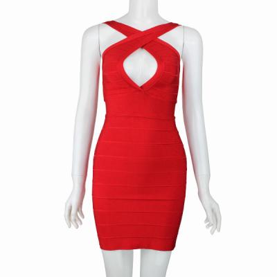 Cina Colore del boutique del vestito dalla fasciatura dell'incrocio di modo vario disponibile in vendita