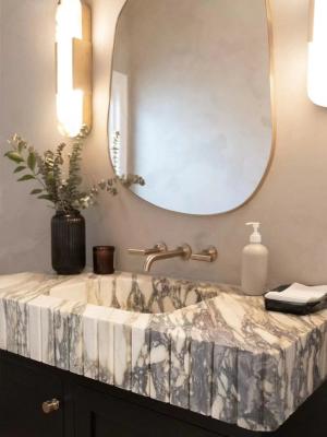 China Luxury Bvlgari Purple Marble Countertop | Amethyst Surface for Kitchen & Vanity for sale