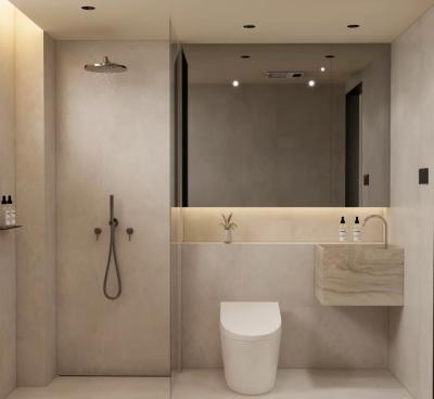 China Auspicious Dawn Marble Vanity Top - Luxury Purple & Gold Veined Bathroom Countertop for sale