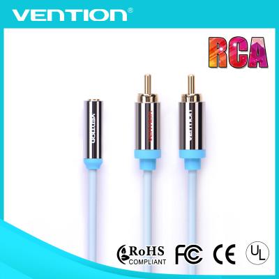 Cina Femmina flessibile 2 cavo di estensione stereo del maschio 3.5mm di RCA all'audio con Mircophone in vendita