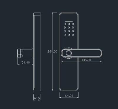 Cina Tuya Wifi TTlock Password Impronta digitale RFID Card Serrature intelligenti per appartamento Home Office in vendita