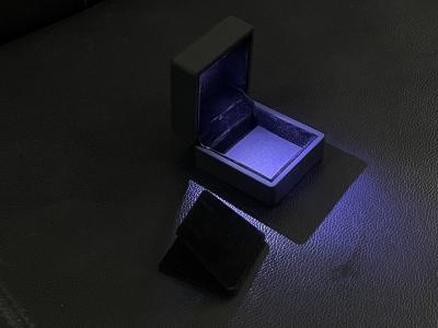 Sample Time 7 Days Luxury Black LED Earring Box with Plastic Box Velvet and