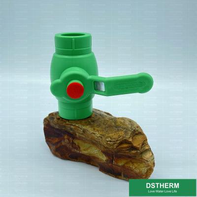 China PN20 Plastic PPR Stop Valve With Brass Ball Metal Handle Valve 20mm - 63mm for sale