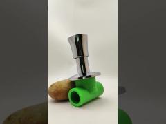 Valvola di arresto PN25 PPR 20-40 mm cromata con maniglia antiscivolo