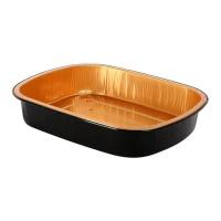 Black Gold Luxury Dessert Durable Aluminum Foil Tray With PP PET Lids Perfect china Black Gold Luxury Dessert Durable Aluminum Foil Tray With PP PET Lids Perfect