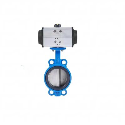 China Pneumatic clamping butterfly valve Nodular cast iron 304 stainless steel plate for sale