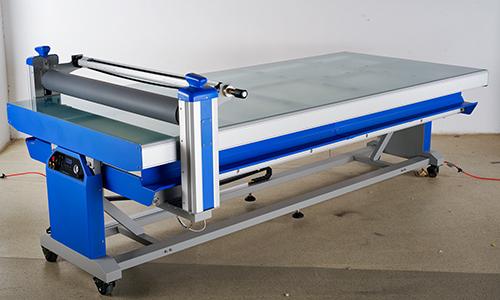MF-B4 Heated Flatbed Laminator in operation
