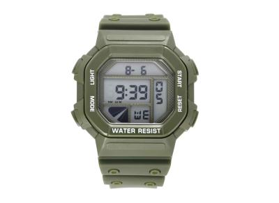 中国 軍隊の緑の日本動きの居眠り警報が付いている防水スポーツ LCD デジタルの腕時計 販売のため