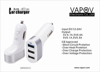 中国 Apple/アンドロイド/Samsung の携帯電話、タブレットの PC のための 3 つの港 USB 車の充電器 5.4A 販売のため