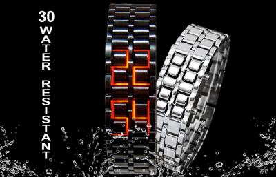 中国 Skmei の人の鉄の武士の溶岩 LED の腕時計、LED デジタルの腕時計 販売のため