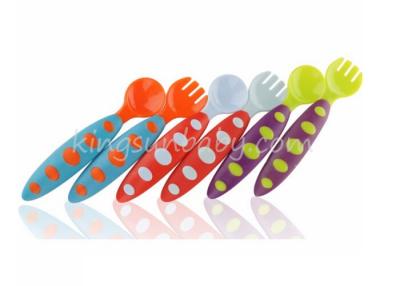 Cina Cucchiaio del bambino di plastica variopinto ed insieme d'alimentazione della forcella, bambini adorabili che svezzano insieme in vendita