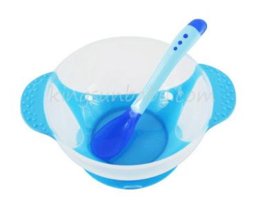 Cina Ciotola di aspirazione di alimentazione infantile del commestibile con il cucchiaio cambiante BPA di colore liberamente in vendita