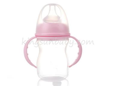 Cina Biberon di plastica del neonato amichevole eco- per i bambini, forma dell'arco con il capezzolo naturale di flusso in vendita