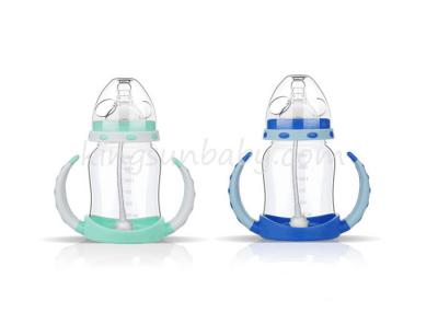 Cina Biberon del commestibile pp per i bambini allattati al seno con la paglia magica del silicone e della maniglia in vendita