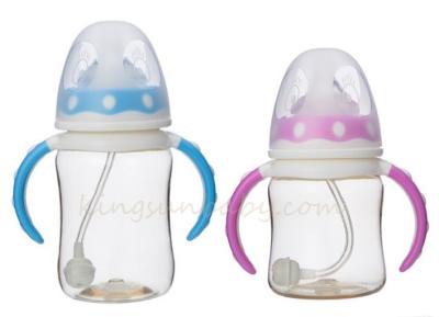 Cina Tettarelle neonate di PPSU per i bambini allattati al seno, ampi biberon del collo con il doppio commestibile delle maniglie di colori in vendita