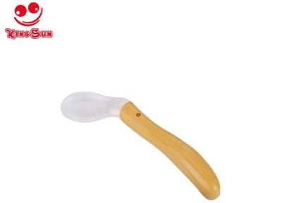 Cina Forma curva d'alimentazione curva dei cucchiai del bambino del silicone deformazione flessibile del commestibile non in vendita