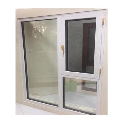Cina KDSBuilding Aluminum Double Tempered Hurricane Impact Glass Casement Window Con Frosted Window Film in vendita